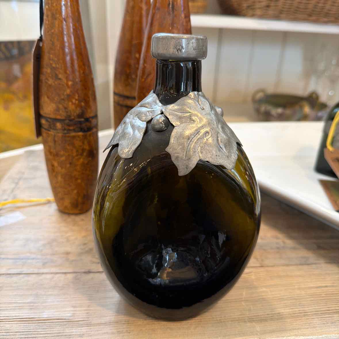 Antique Blown Glass w/Hand Hammered Detail Bottle – The Courtyard